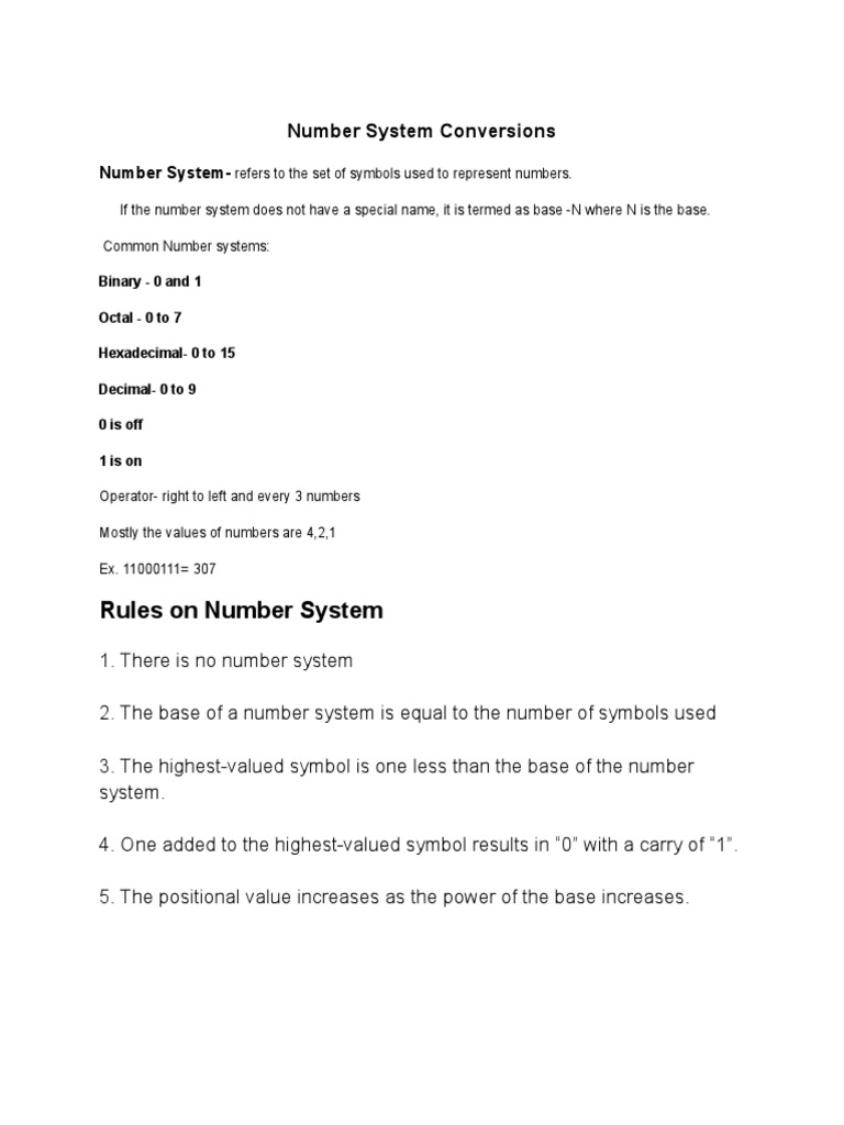 Number Conversions Review | PDF | Teaching Methods & Materials