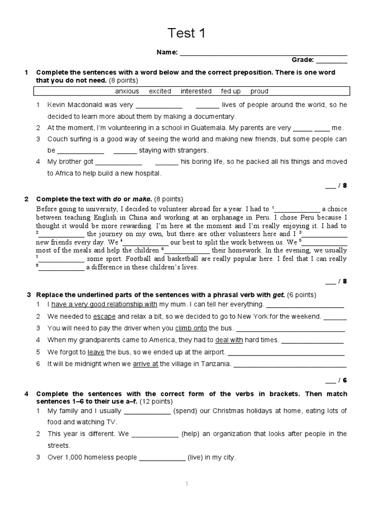 Test 1 For 7th Grade Pdf