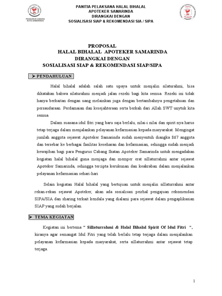 PROPOSAL Halal Bihalal | PDF