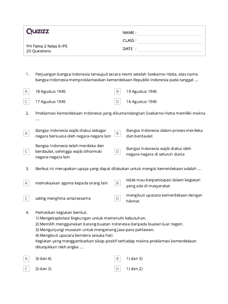 PH Tema 2 Kelas 6 IPS | PDF