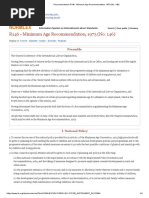 ILO Convention 138: Minimum Age Summary | PDF | International Labour ...