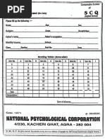 Test No. - 3 (SCQ) Self Concept Questionnaire | PDF | Self Concept ...