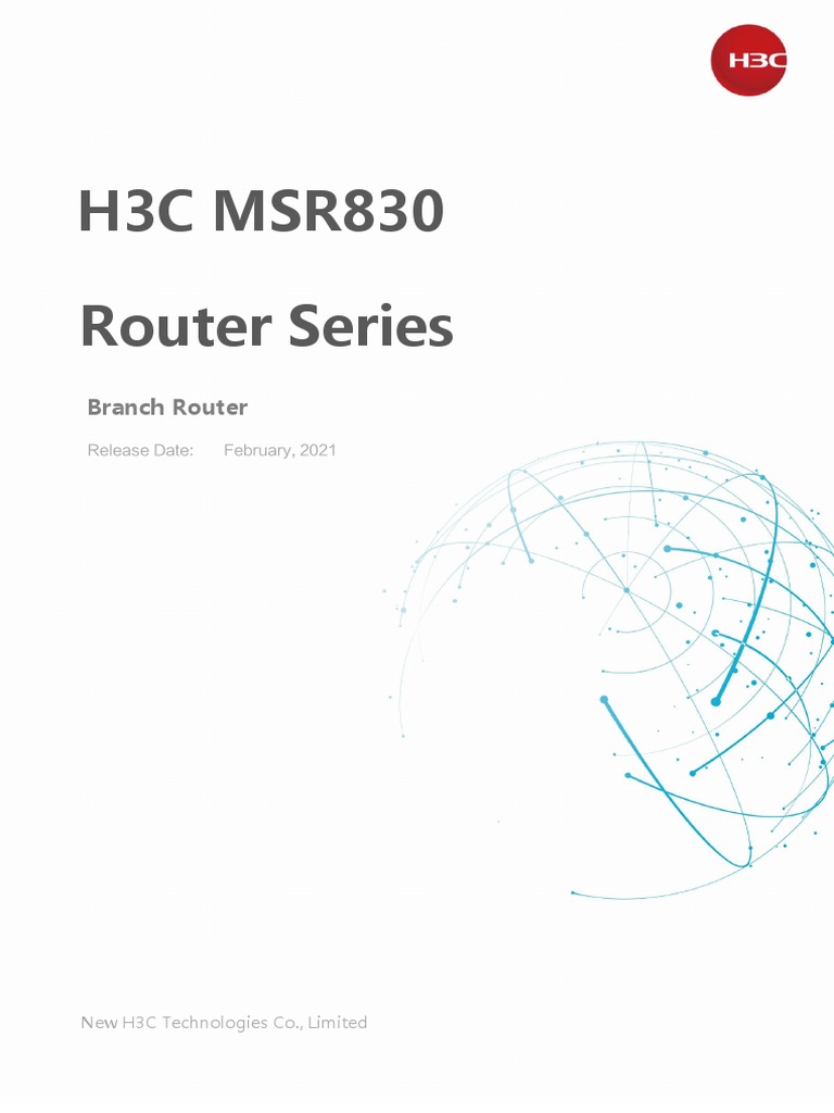 H3C MSR830 Router Series Datasheet | PDF | Computer Network | Virtual Private Network