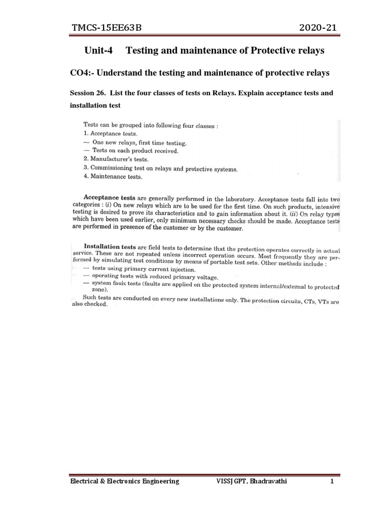 Tms Unit 4 | PDF | Rectifier | Relay