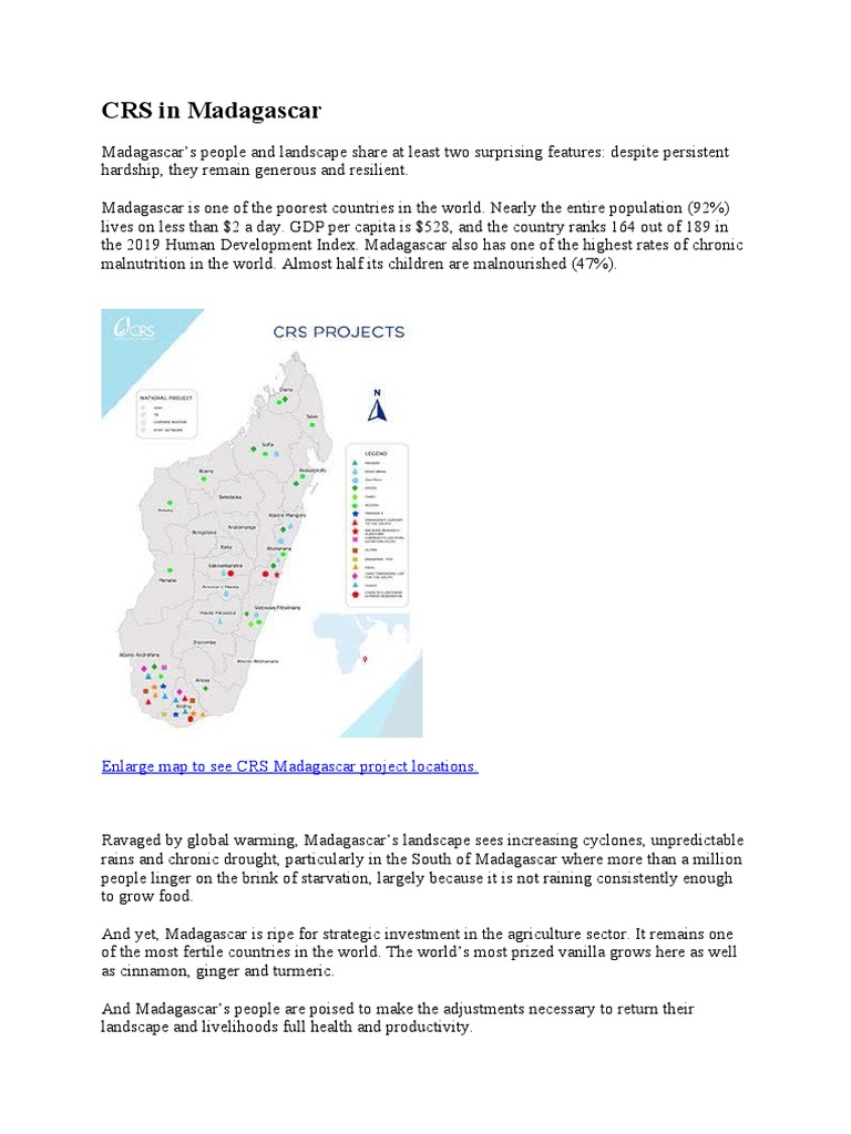Document CRS in Madagascar | PDF | Cocoa Bean | Tuberculosis