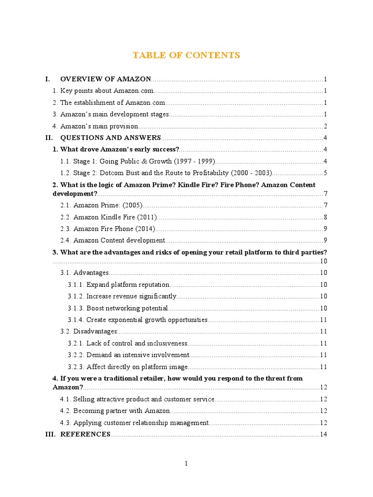 AMAZON Report | PDF | Retail | Sales