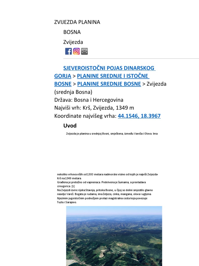 ZVIJEZDA Planina | PDF