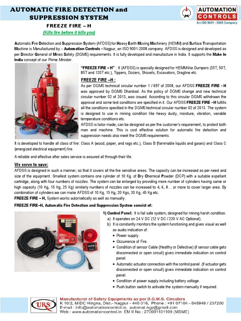 Automatic Fire Detection And Suppression System Download Free Pdf Actuator Electricity