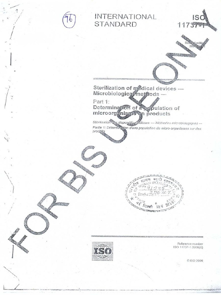 Iso 11737 1 2 PDF Free | PDF