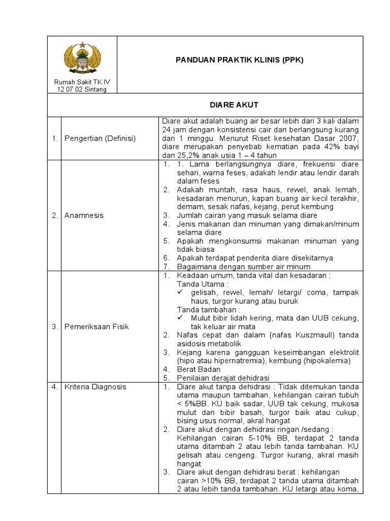 PPK Diare Akut | PDF