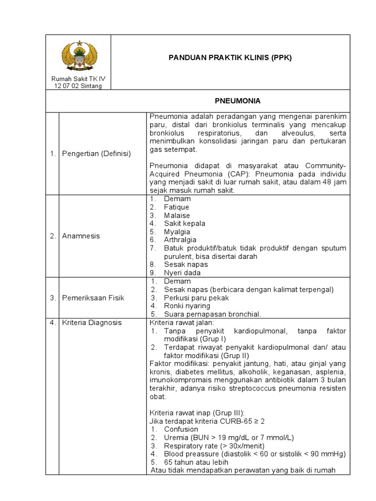 PPK Pneumonia | PDF