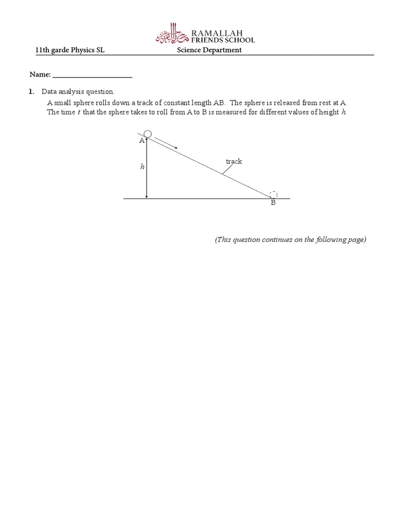 11th Physics SL Worksheet 1 (Anan B) | PDF | Uncertainty | Significant ...