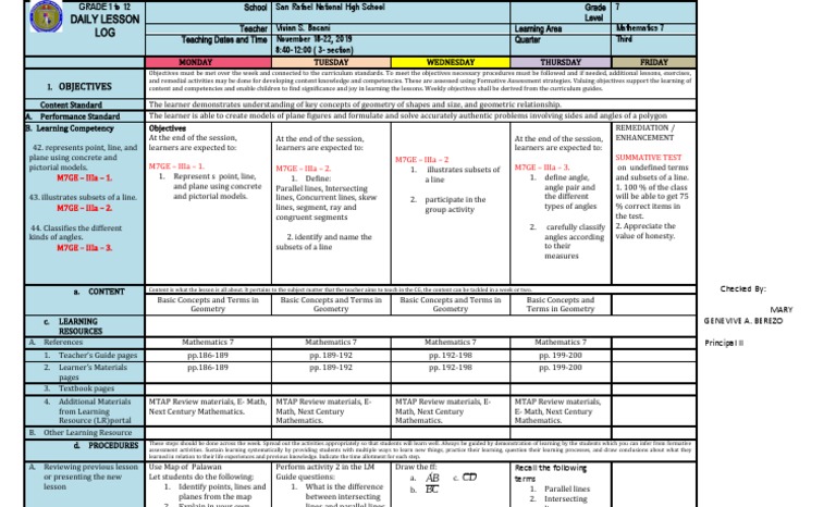 DLL Math 7 Quarter 3 Week 1 | Download Free PDF | Mathematics | Learning