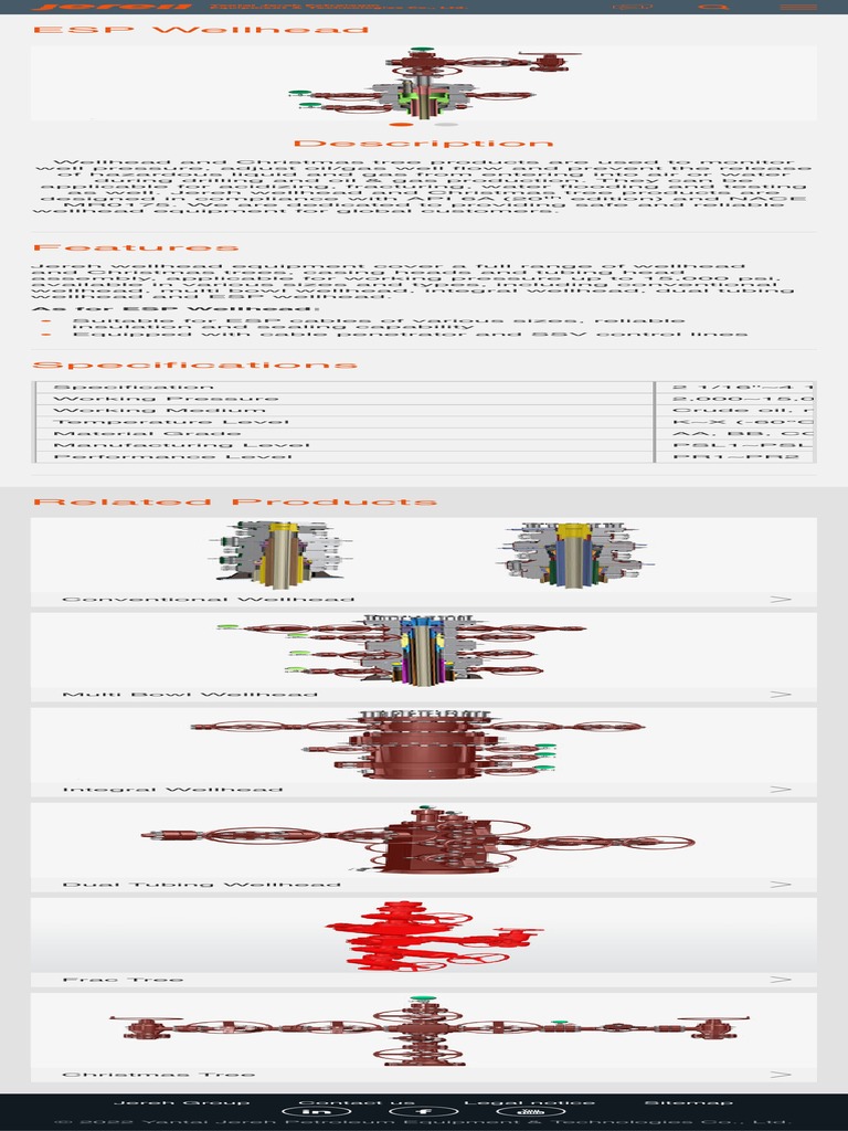 ESP Wellhead Design, Manufacturer, Suppliers - Jereh | PDF