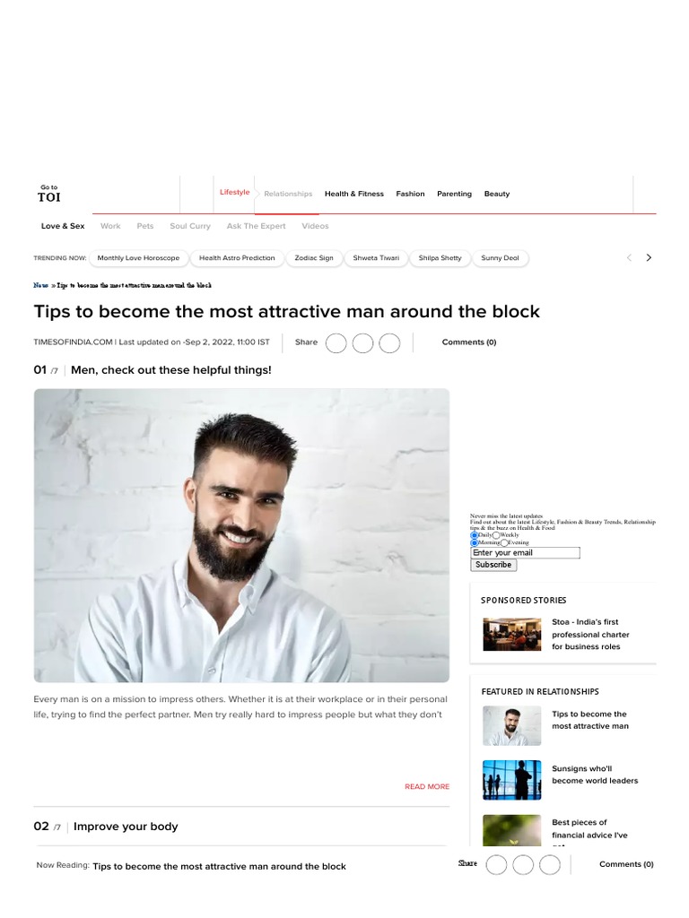 Tips To Become The Most Attractive Man Around The Block The Times Of
