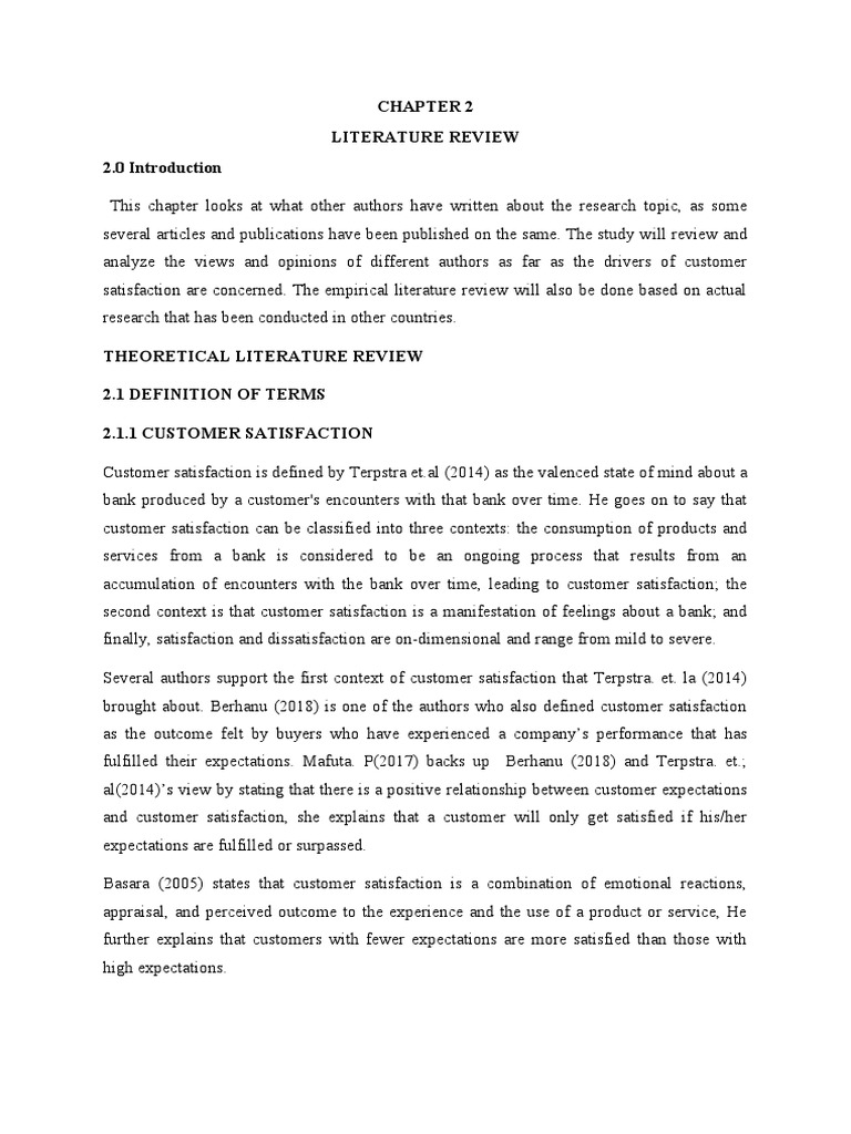Sithembinkosi Edited. Chapter 2. 1 | PDF | Customer Satisfaction ...