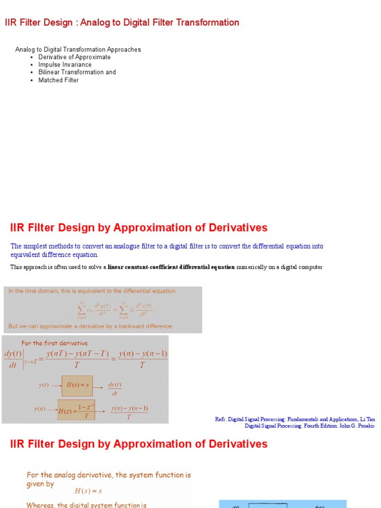 Iir Filter - Analog To Digital Filter Transformations - 06april2022 | PDF | Digital Signal ...