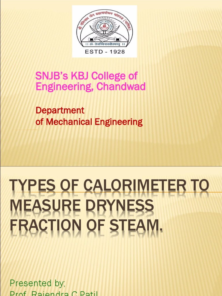 Types of Calorimeters for Steam Dryness | PDF | Chemistry | Continuum ...