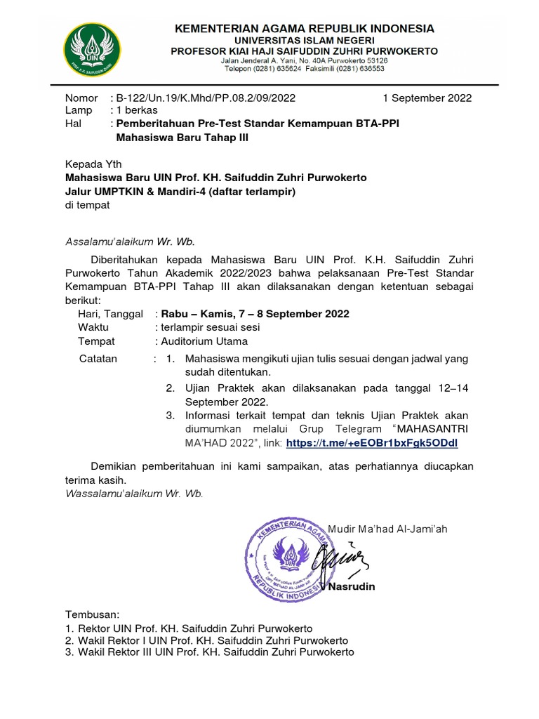 Edaran Bta Maba Tahap III | PDF | Seni