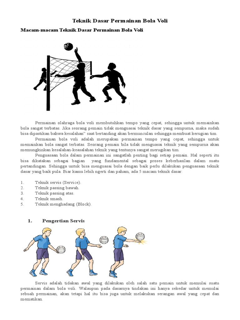 Teknik Dasar Permainan Bola Voli | PDF