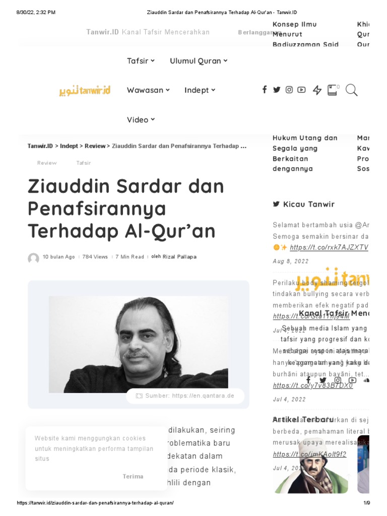 Ziauddin Sardar Dan Penafsirannya Terhadap Al-Qur'an - Tanwir - ID | PDF