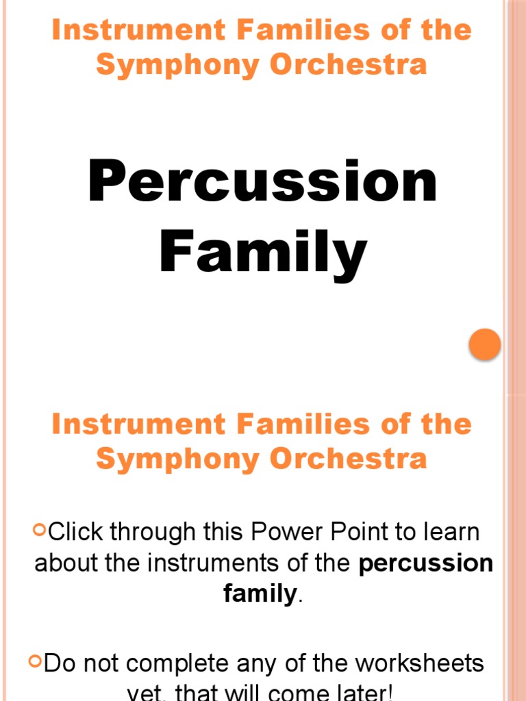Explore the Percussion Family Instruments | PDF | Musical Instruments ...
