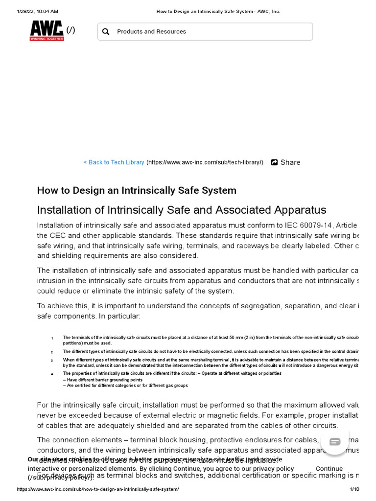 How To Design An Intrinsically Safe System - AWC, Inc | PDF ... How To Design An Intrinsically Safe System - AWC, Inc | PDF ...