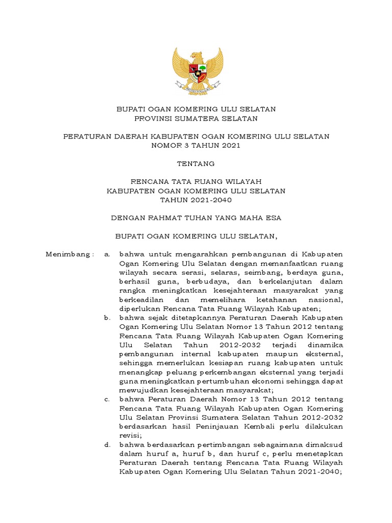 Perda No 3 Tahun 2021 | PDF