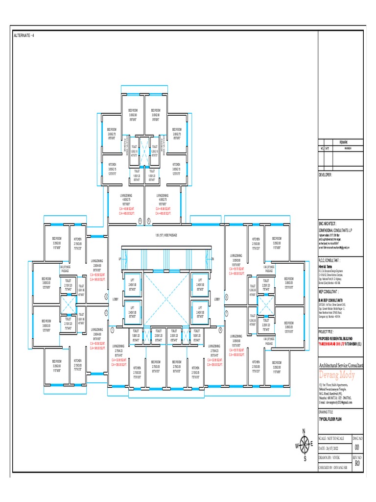 3) Typical Floor Plan (Alt. - 4) | PDF | Stockholm