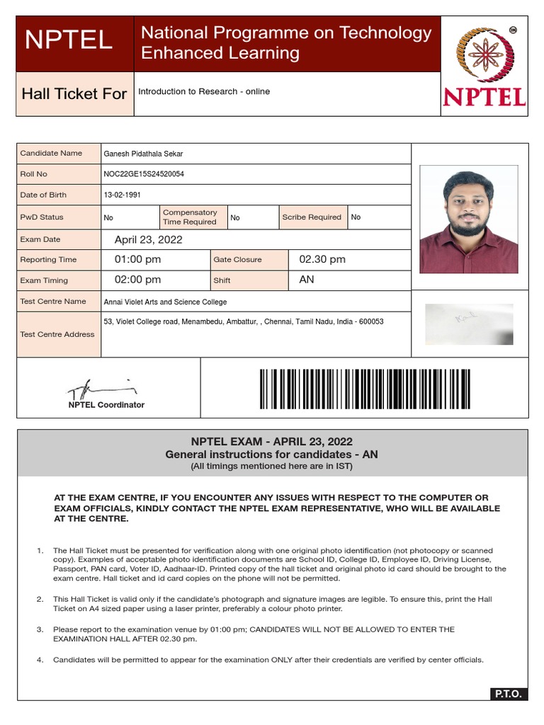 Itr HT | Download Free PDF | Identity Document | Test (Assessment)