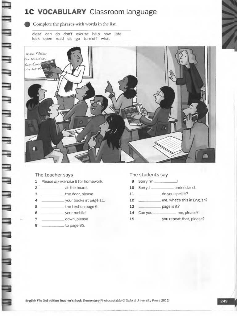 5b9f54e962207 - Classroom Language | PDF