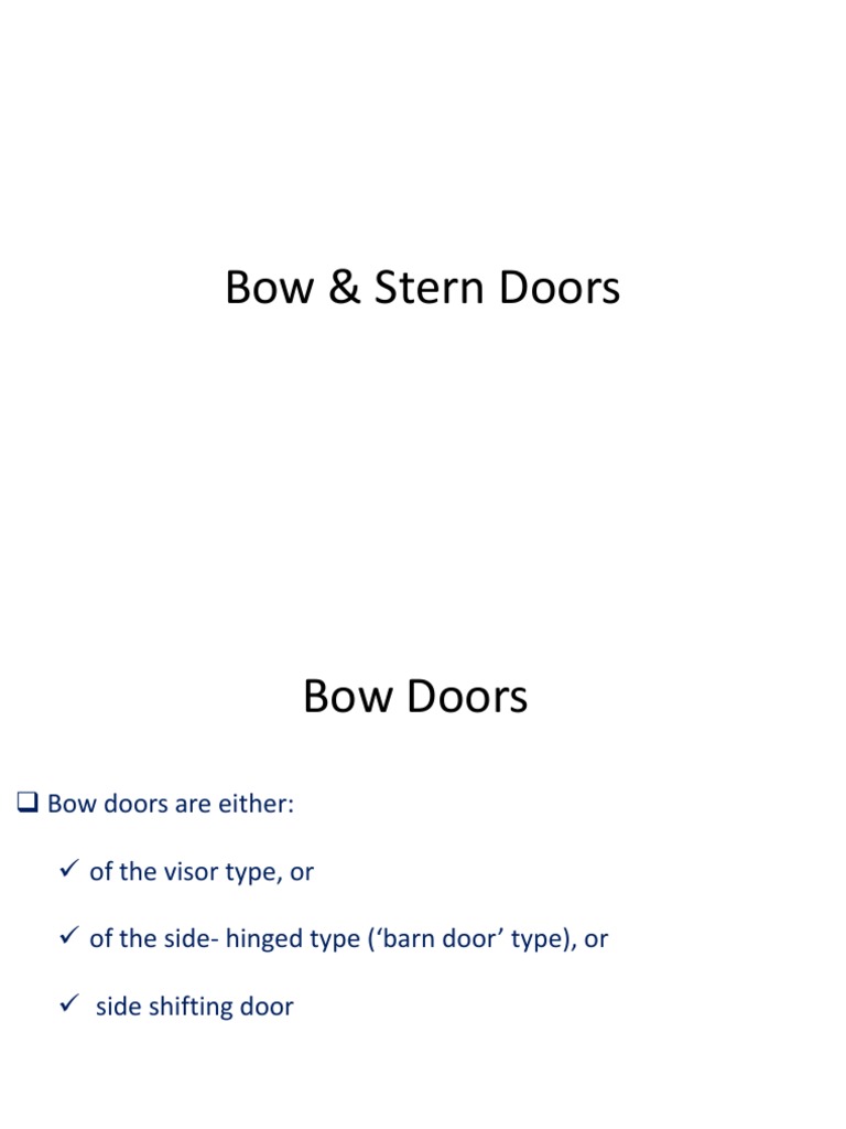 Bow - Stern Doors | PDF | Ships | Vehicles