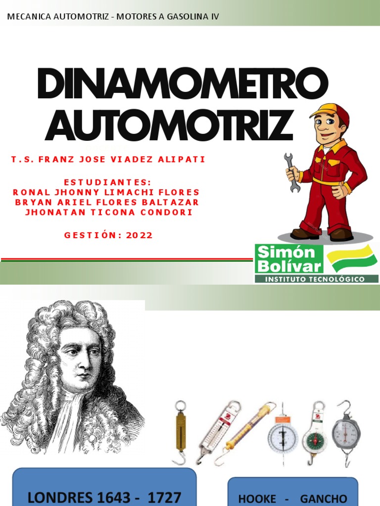 Diapositivas Del Dinamometro 2 | PDF | Ingeniería mecánica | Vehículos