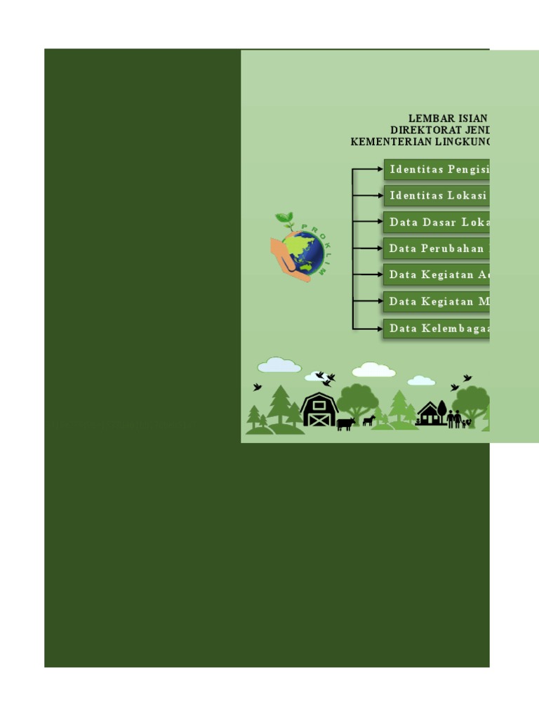 Lembar Isian ProKlim 2021 SRN PPI | PDF