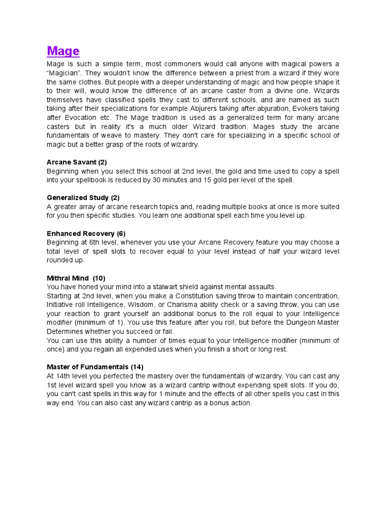 Mage: Mastery of Arcane Fundamentals | PDF | Role Playing Games ...