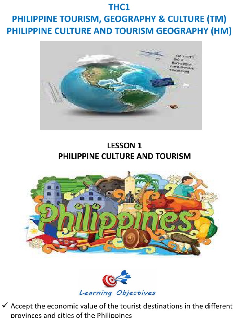 Lesson 1 THC 1 Philippine Tourism | PDF | Philippines | Tourism