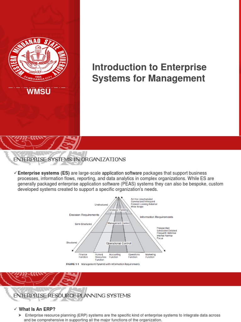 Lesson 1-Introduction To Enterprise Systems For Management | PDF | Enterprise Resource Planning ...