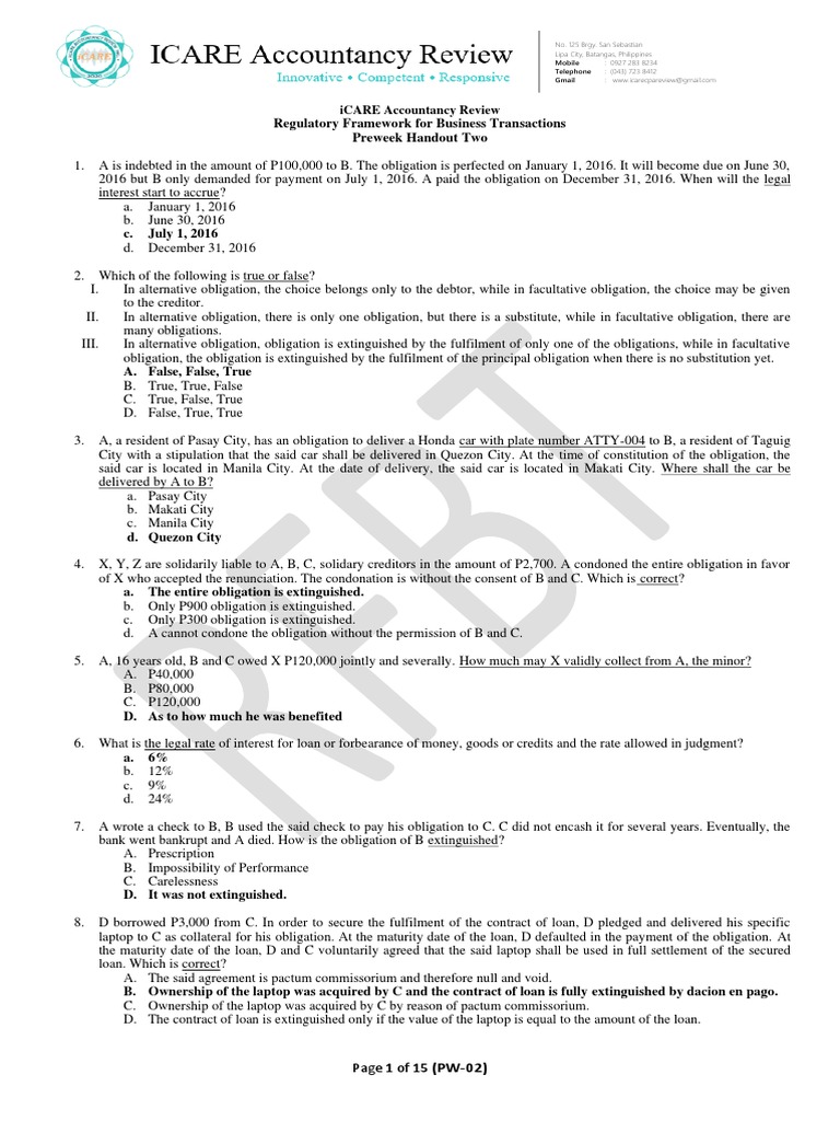 ICARE RFBT Preweek (2) - Batch4 | PDF | Foreclosure | Mortgage Law