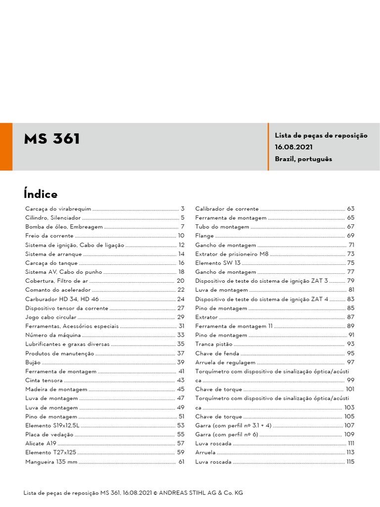 MS 361 | PDF | Máquinas rotativas | Tecnologia de veículos