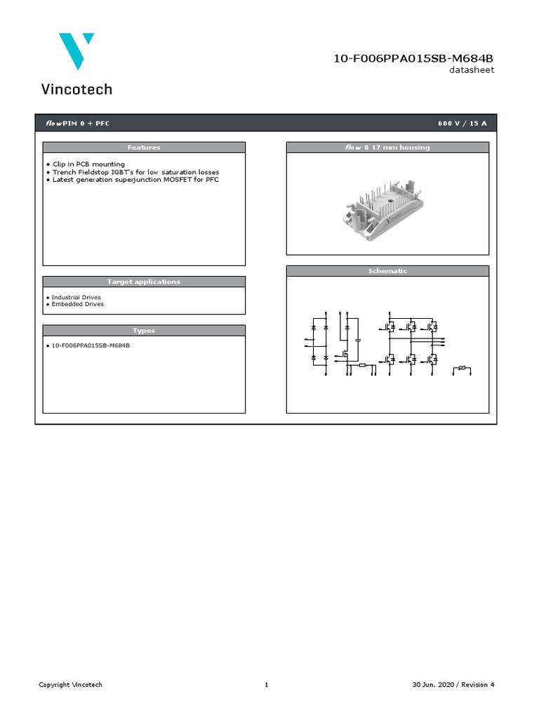 Vincotech 10-F006PPA015SB-M684B FD-Rev 04 | PDF | Computer Engineering ...