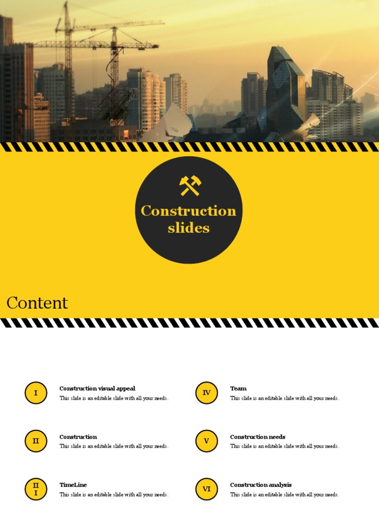 Construction Powerpoint Templates 4 3 | Download Free PDF | Industrial ...