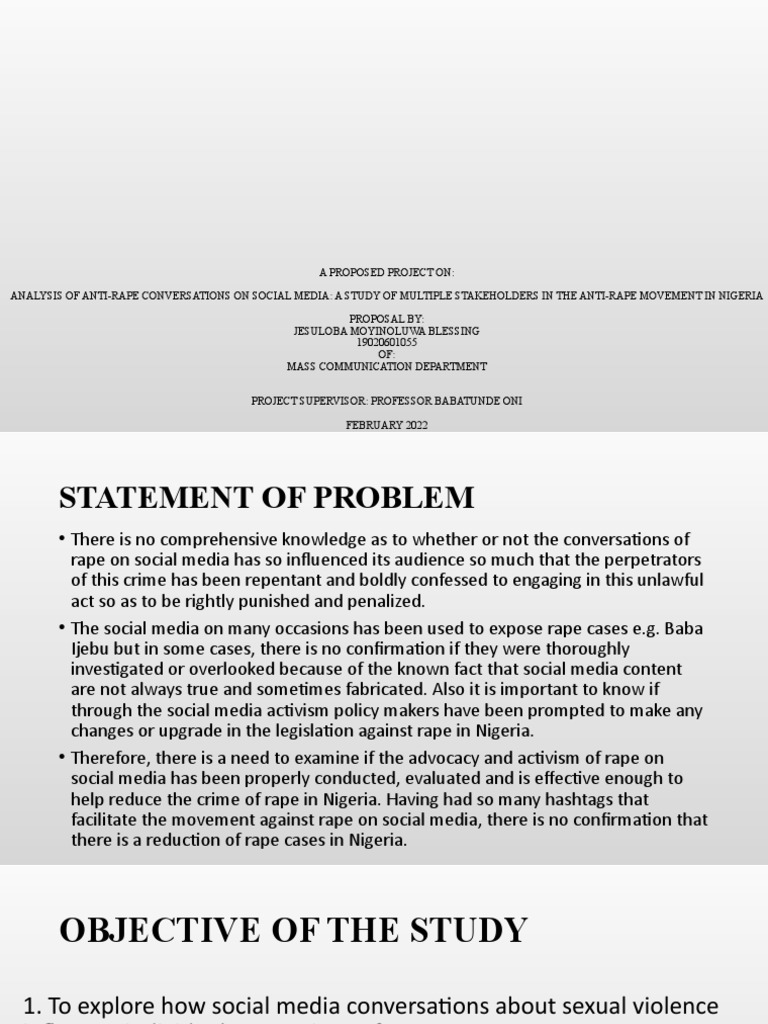 Proposal Defence Sample | PDF | Social Media | Popular Culture & Media ...