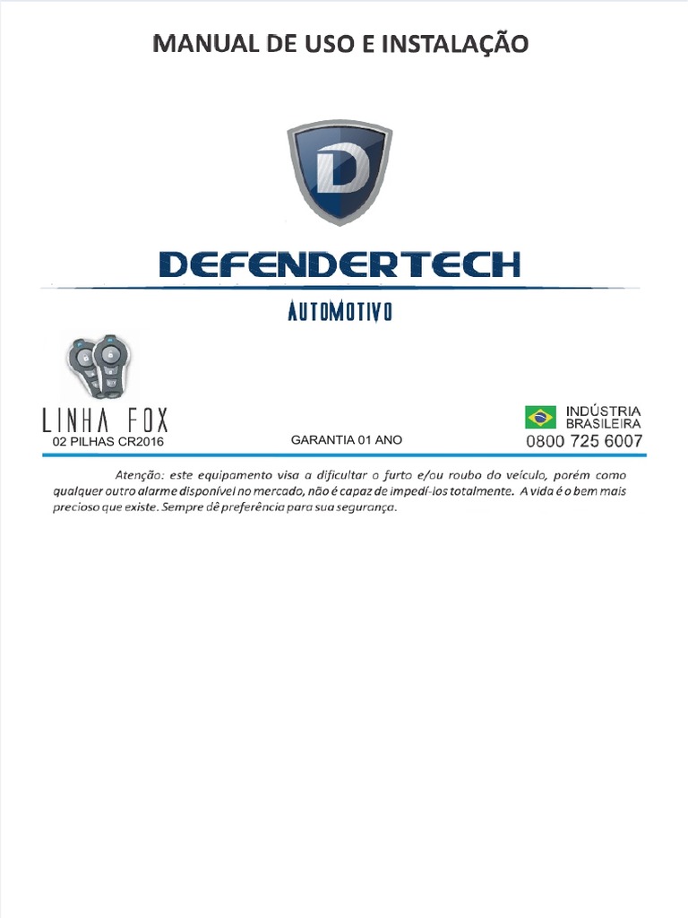 Manual Defendertech Fox | PDF