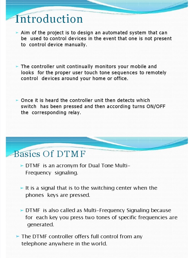 DTMF-Based Remote Device Control System | PDF | Manufactured Goods ...