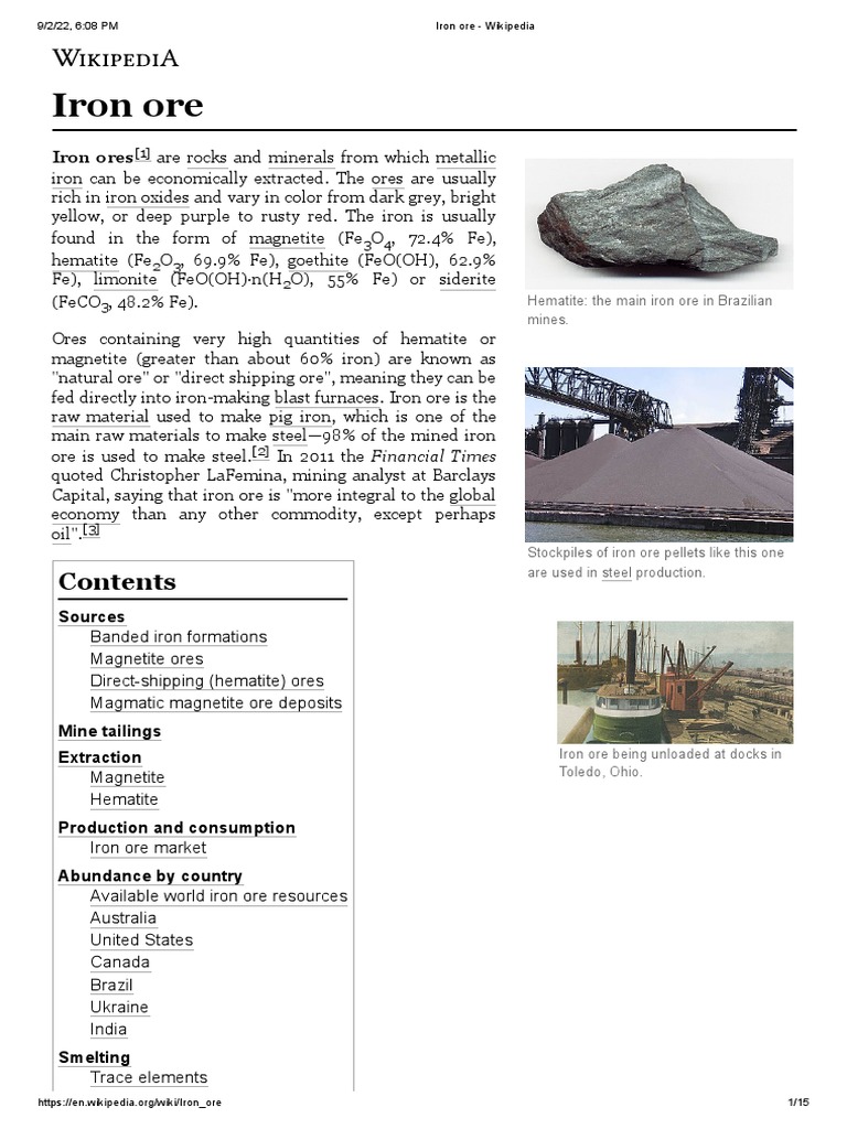 Iron Ore - Ground Breaking Perspective | PDF | Iron Ore | Iron