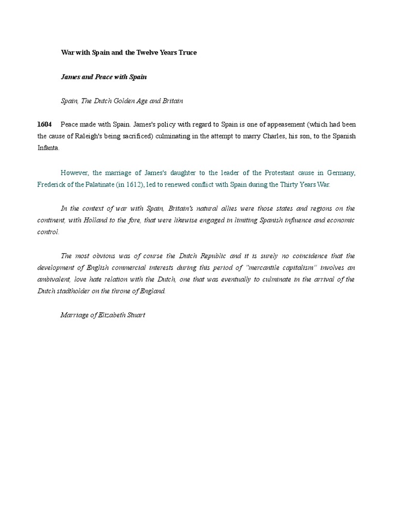 2 James, Spain and The Dutch Golden Age | PDF | History