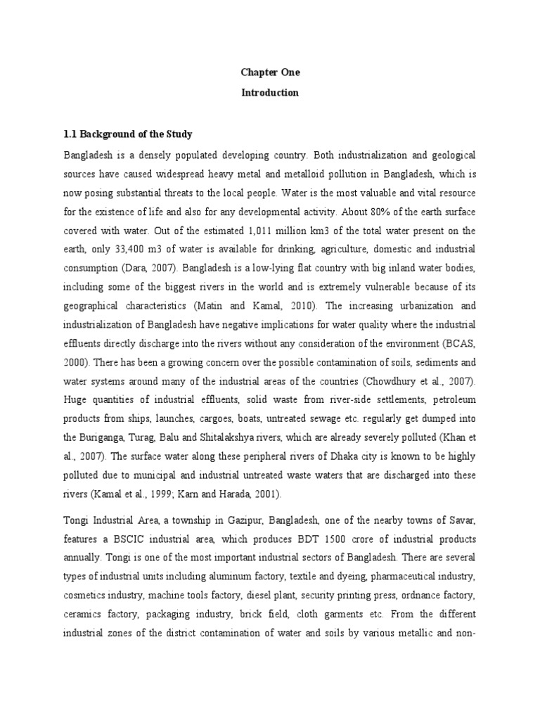 CHP 1 Introduction (Final) | Descargar gratis PDF | Water Pollution | Pollution