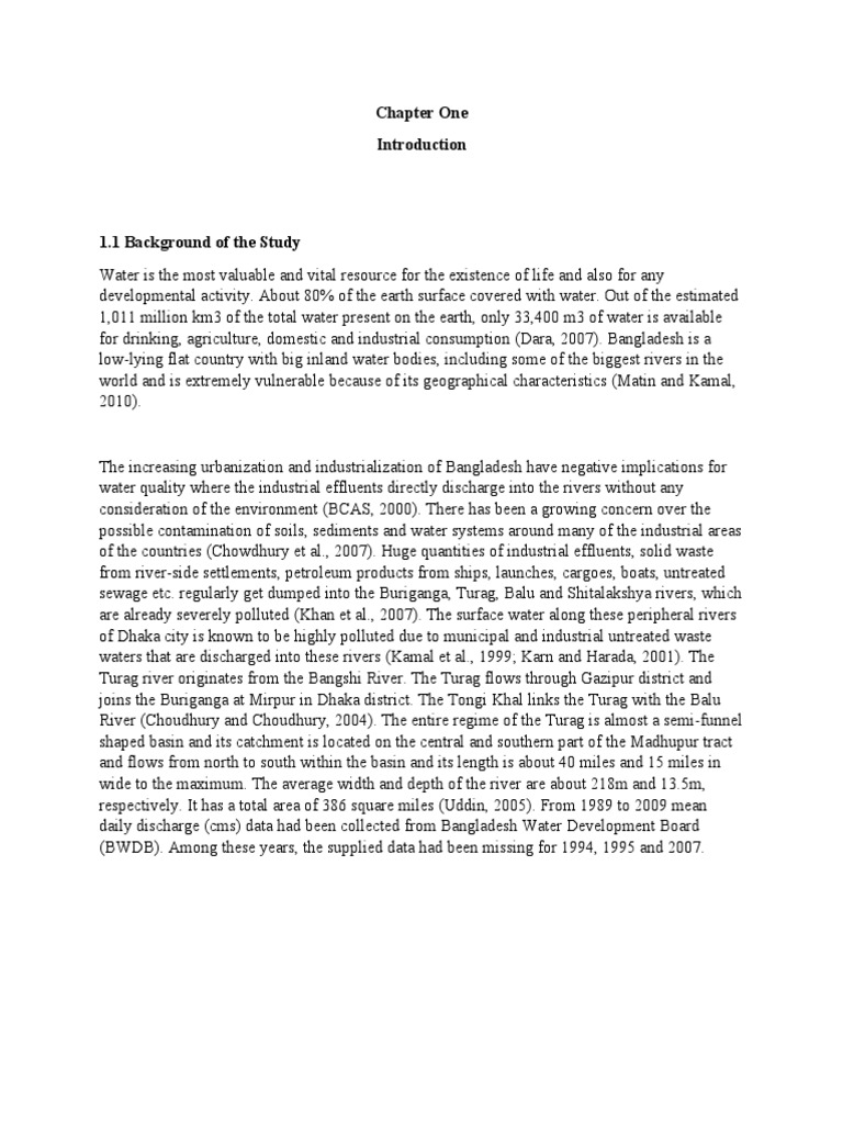 CHP 1 Introduction | PDF | Water | Pollution