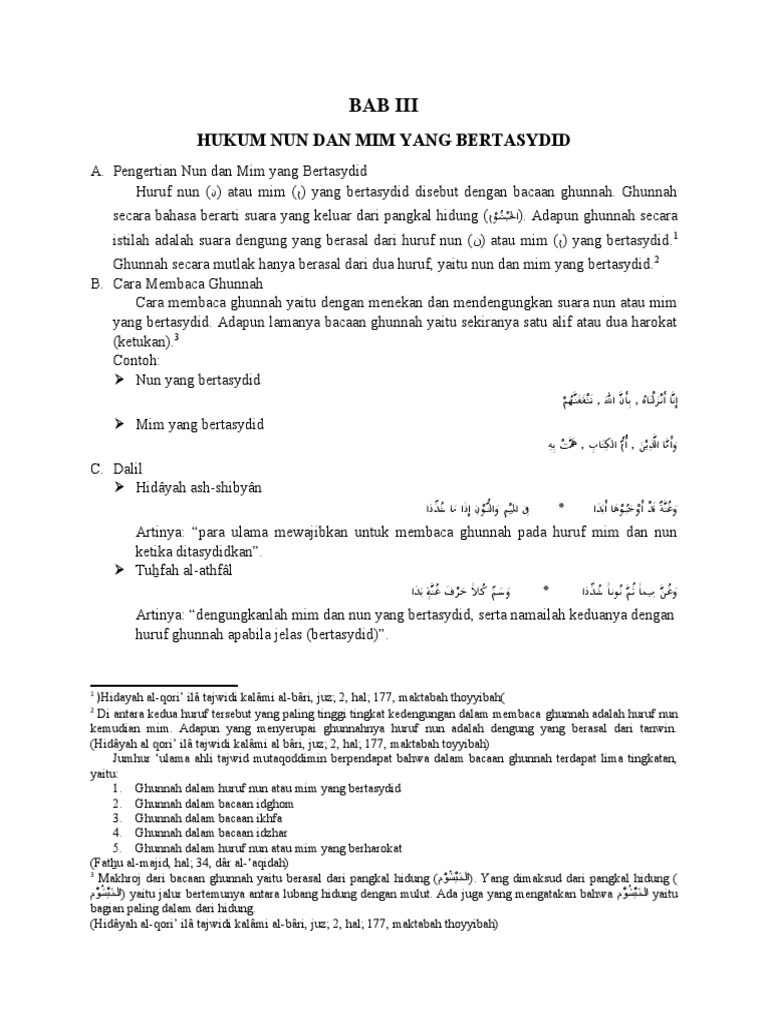 Hukum Bacaan Ghunnah Nun dan Mim | PDF