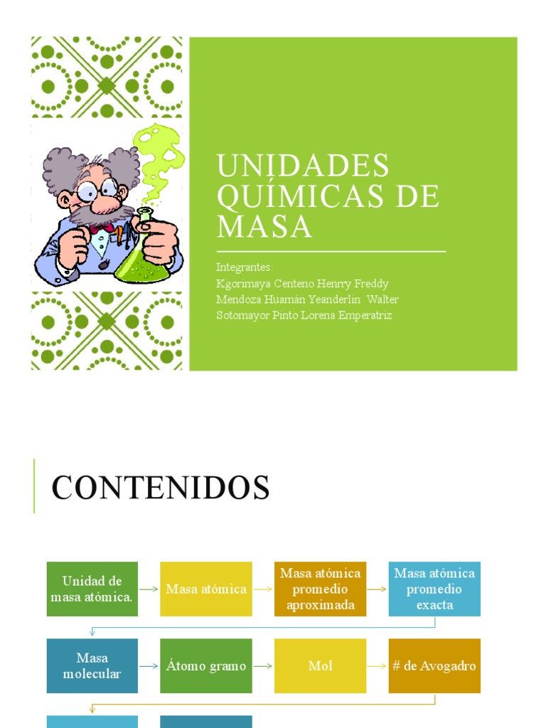 Unidades Químicas de Masa 2.0 | PDF | Mole (Unidad) | Átomos